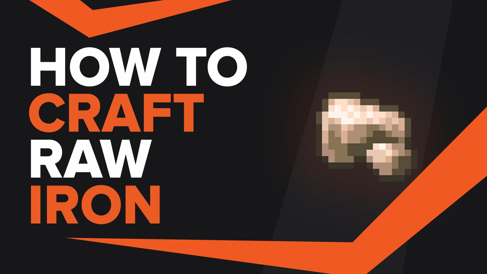 How To Make Raw Iron In Minecraft