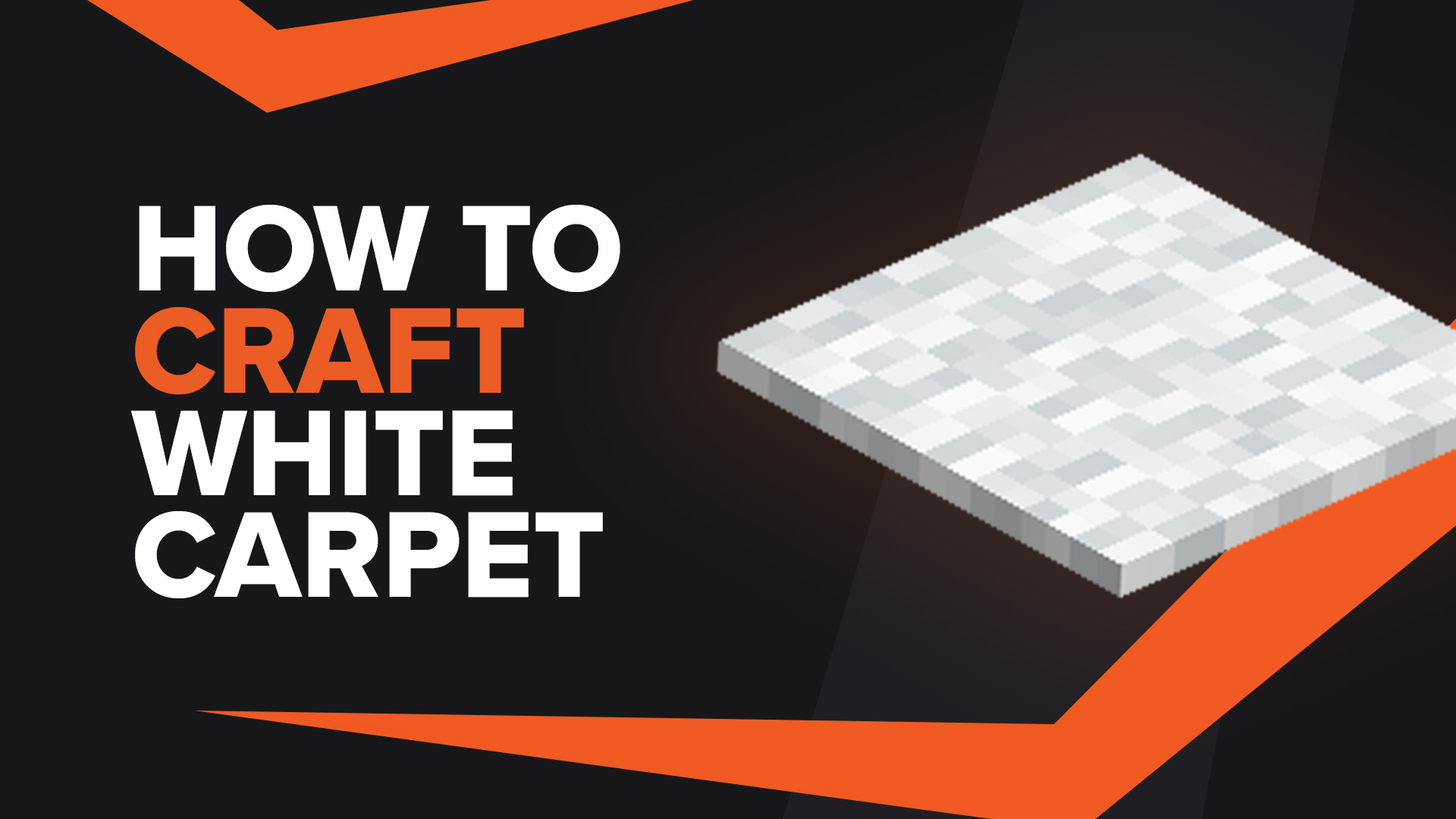 How To Make White Carpet In Minecraft