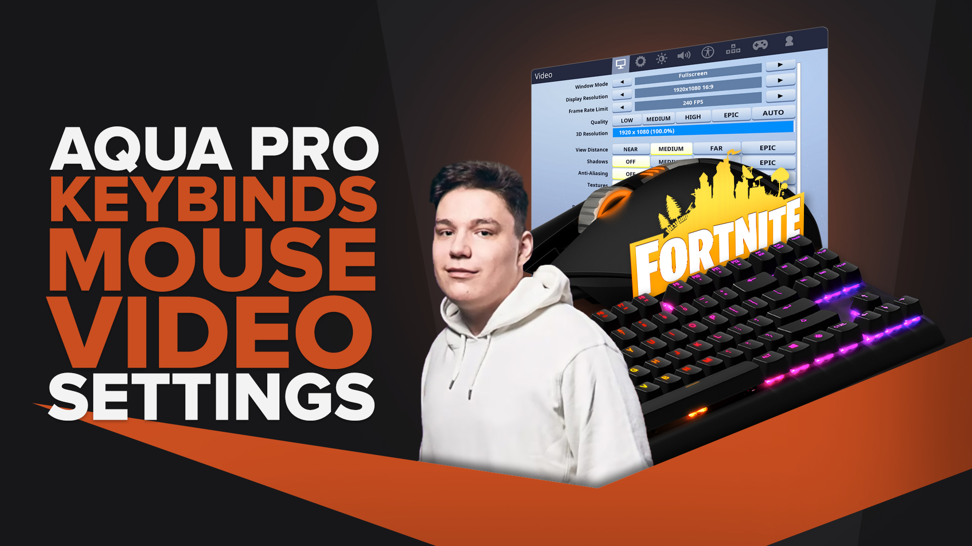 Aqua | Keybinds, Mouse, Video Pro Fornite Settings