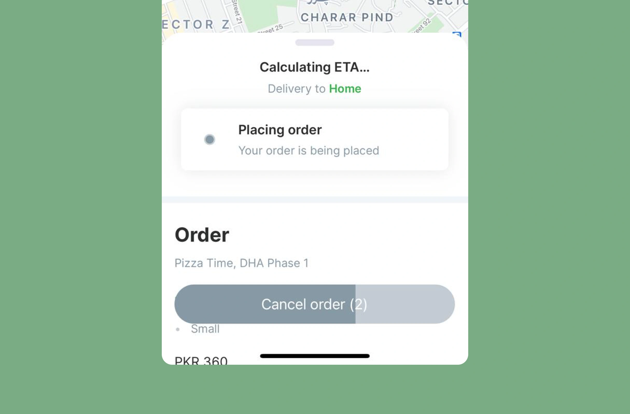 Bitesized UX example: 5 second cancellation timer