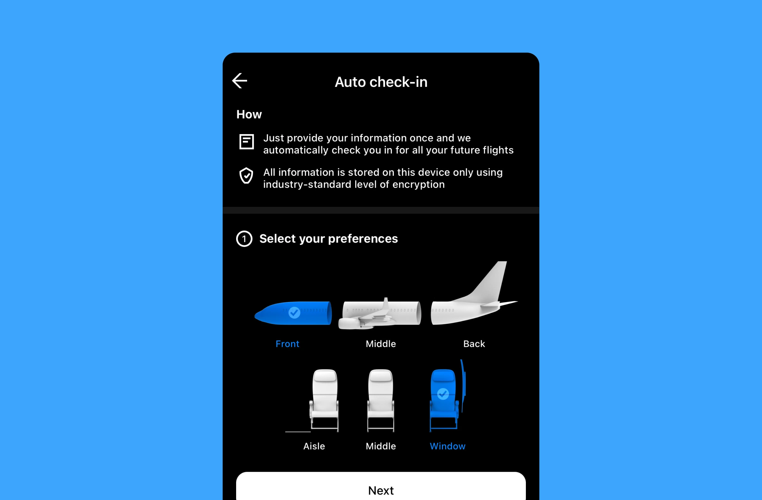 Bitesized UX example: Visual seat selection