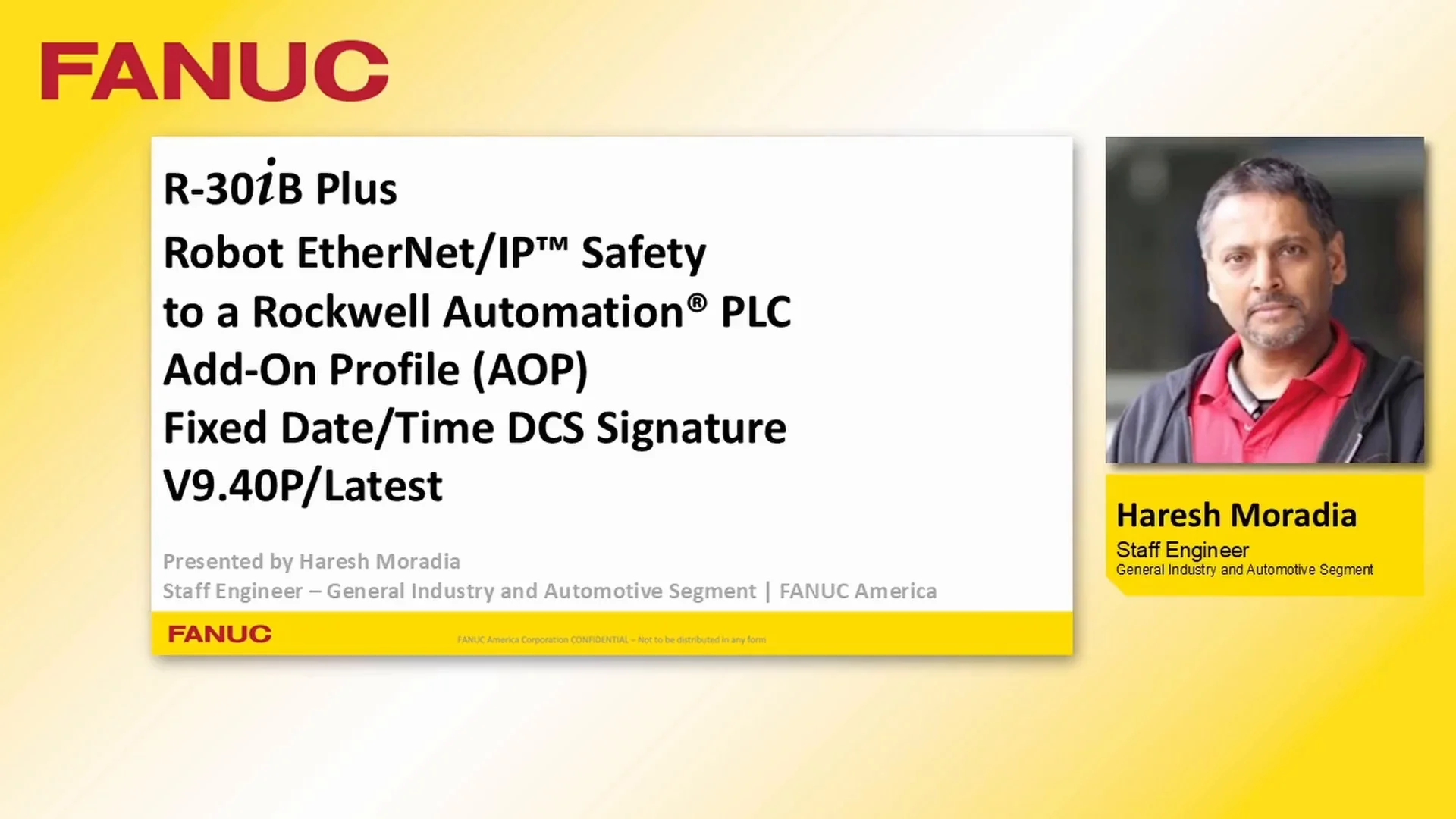 Configure R-30iB Plus EtherNet/IP™ Safety to… | Tech Transfer