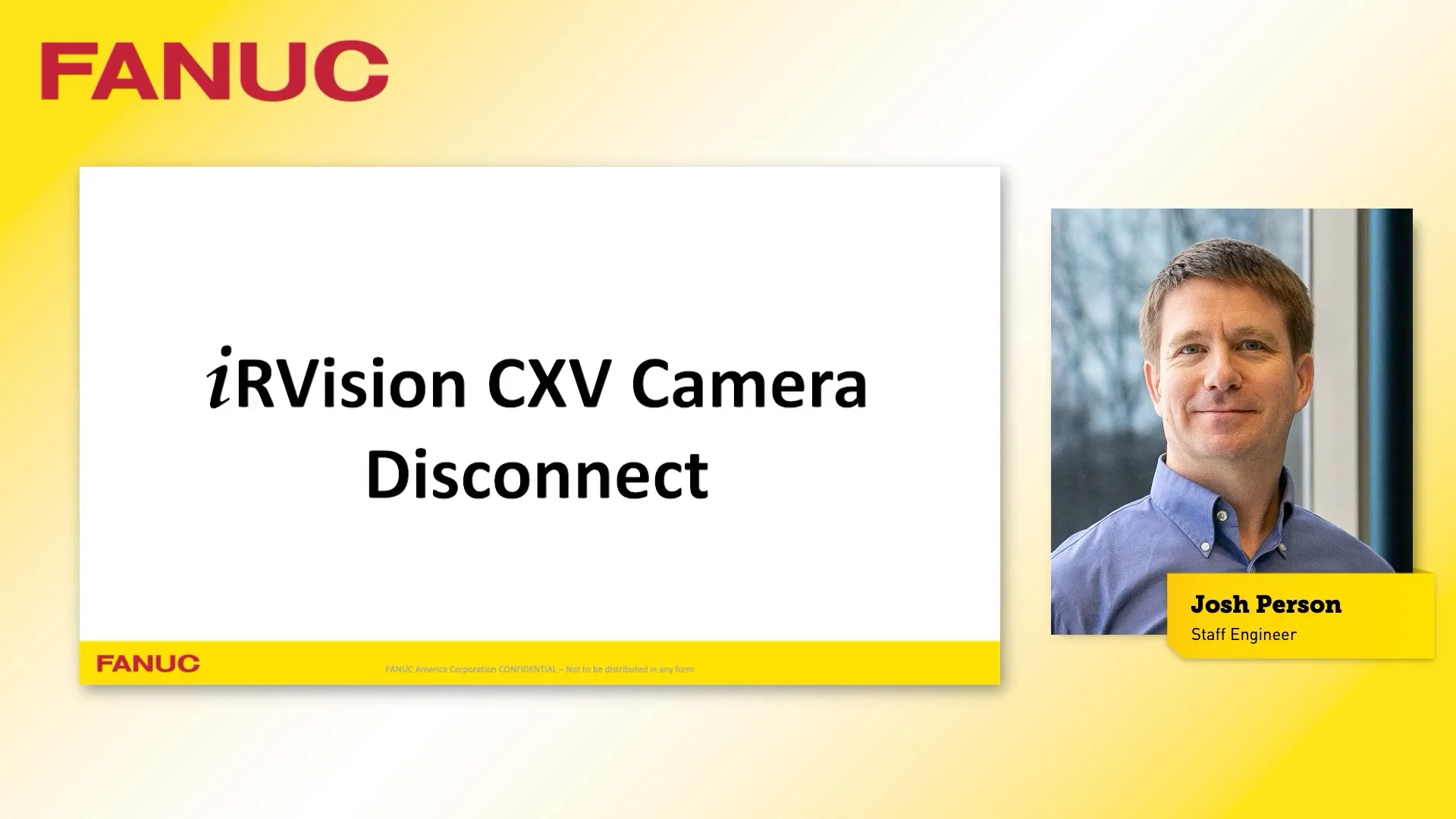 iRVision CXV Camera Disconnect | Tech Transfer