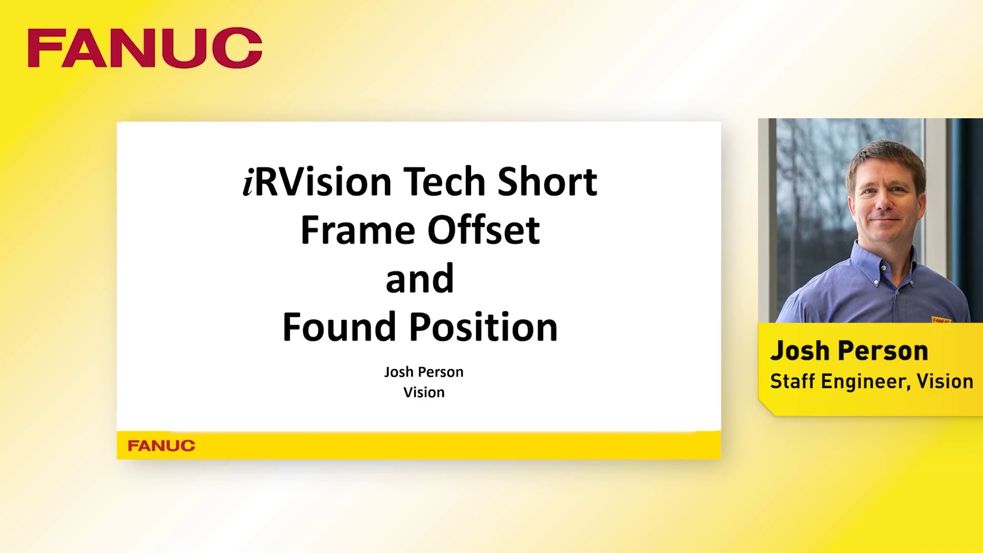 iRVision Frame Offset and Found Position | Tech Transfer