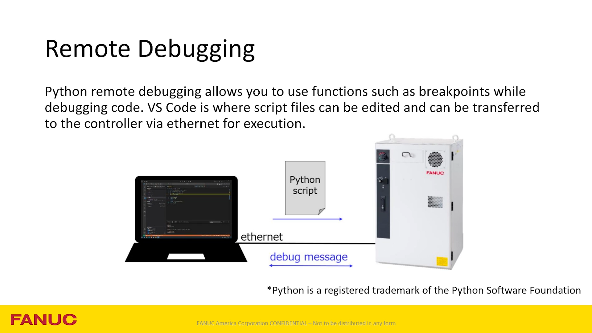 R-50iA Controller Remote Debugging for Python | Tech Transfer