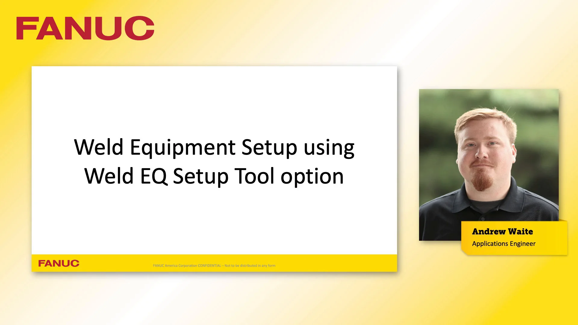 Weld Equipment Setup using Weld EQ Setup Tool Option | Tech Transfer
